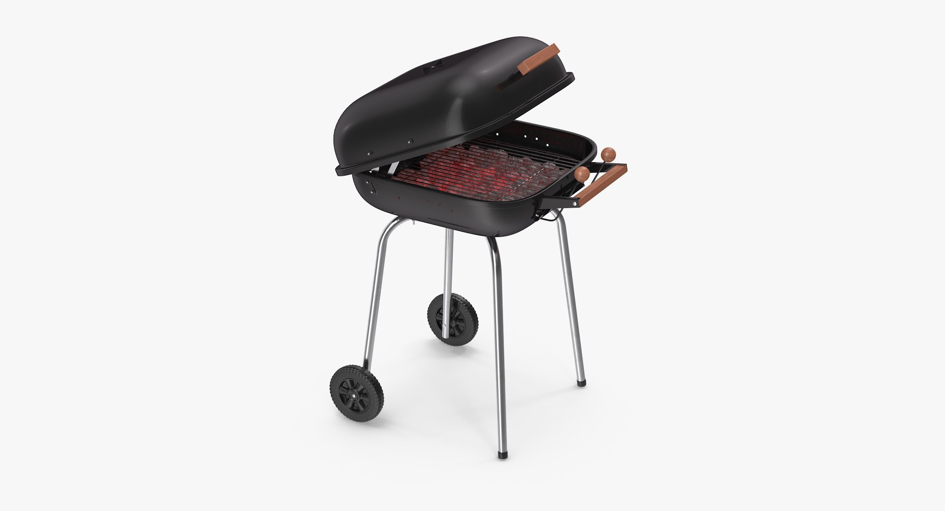3d Model Square Bbq Grill