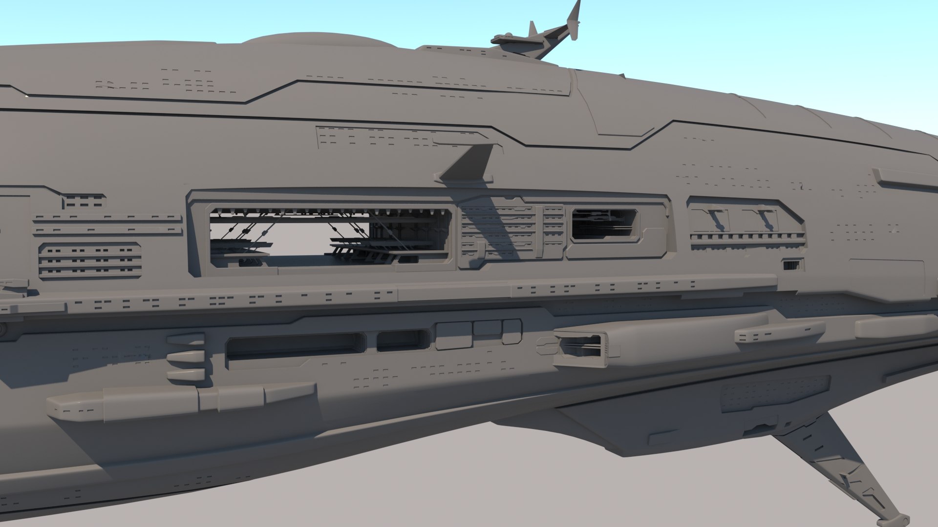 Sci Fi Space Liner 3D - TurboSquid 1590561