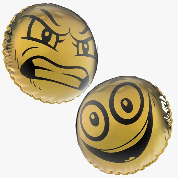 Smileys balloon - double 3D model - TurboSquid 1633666