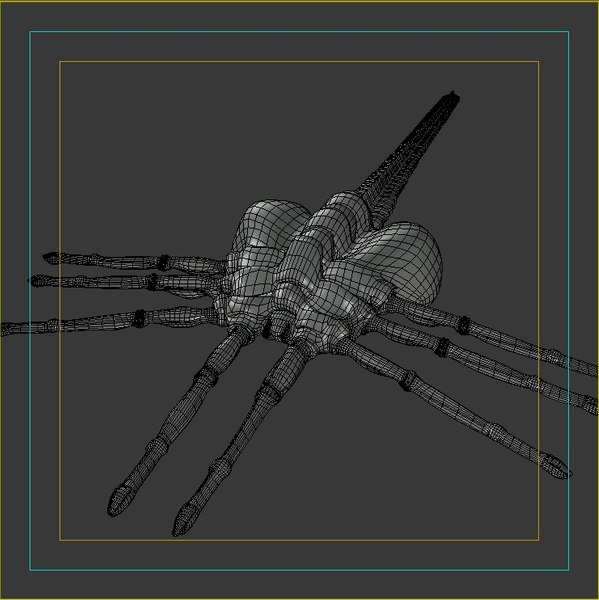 3d model of facehugger alien