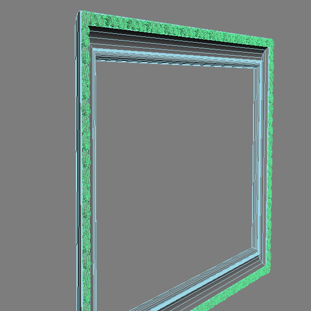 3ds max wall frame gold