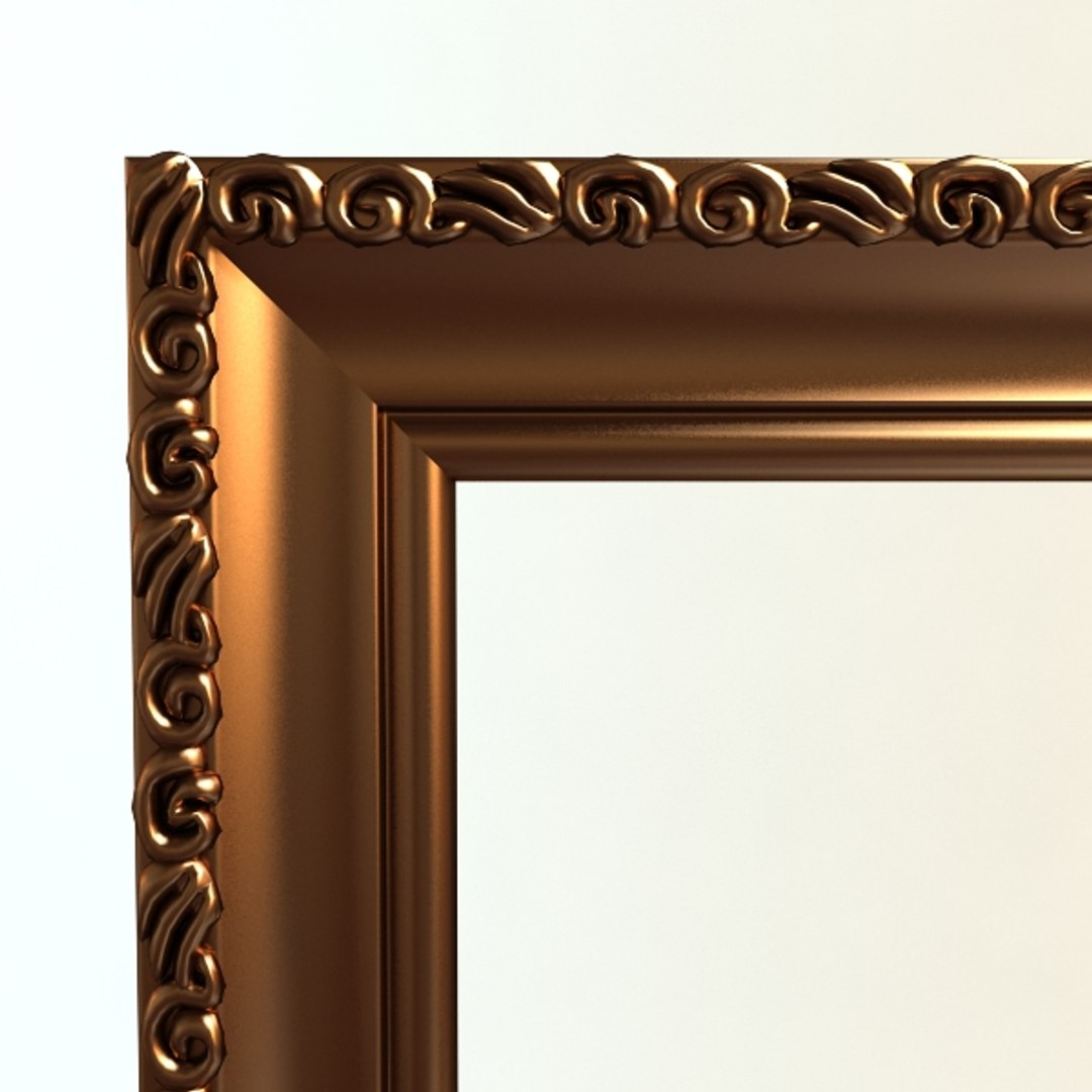 3ds max wall frame gold