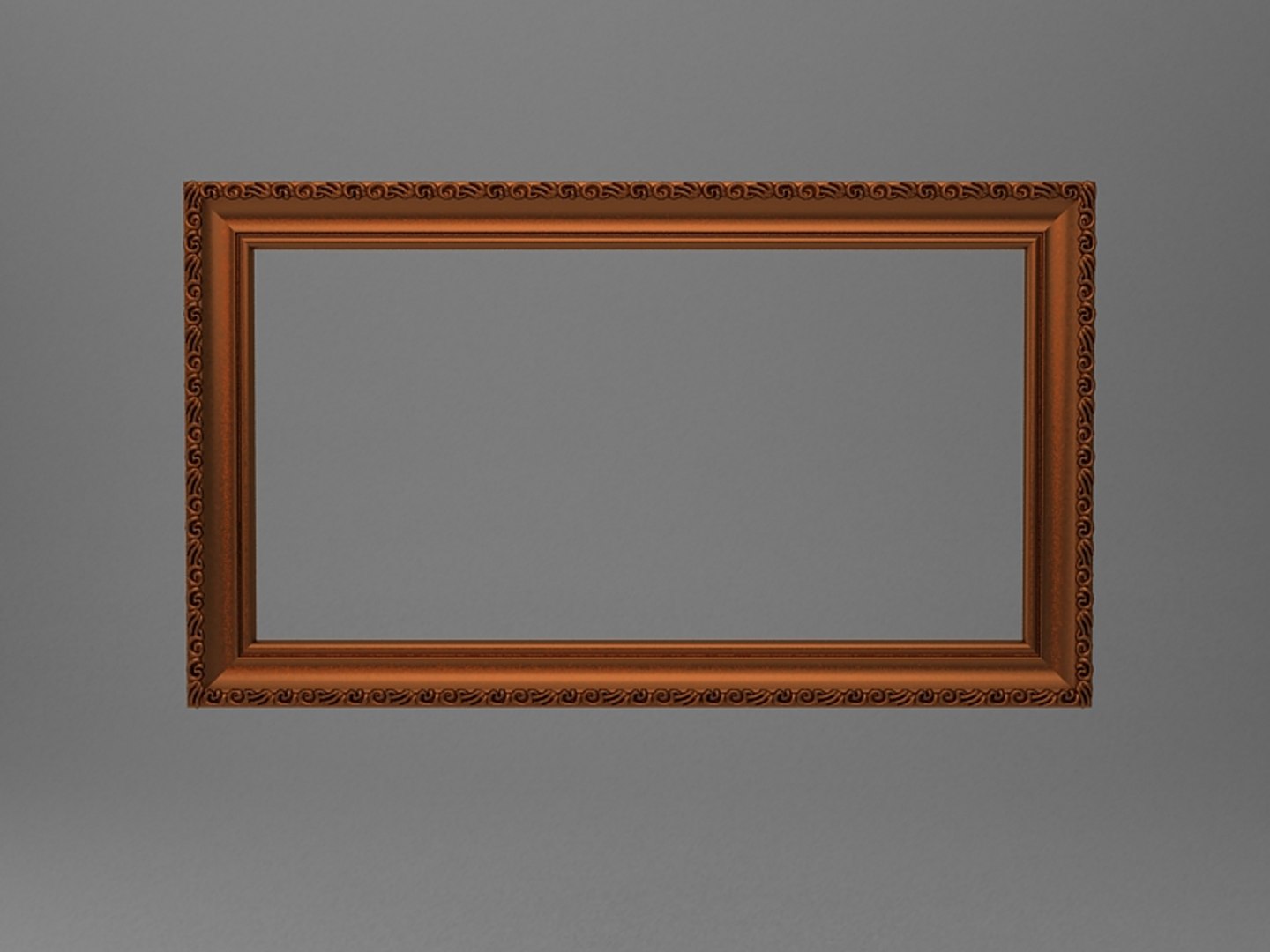 3ds max wall frame gold