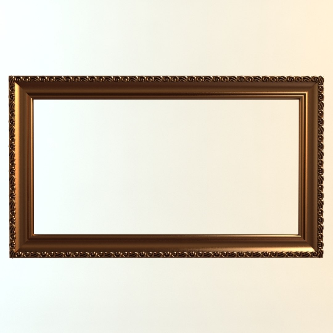 3ds max wall frame gold