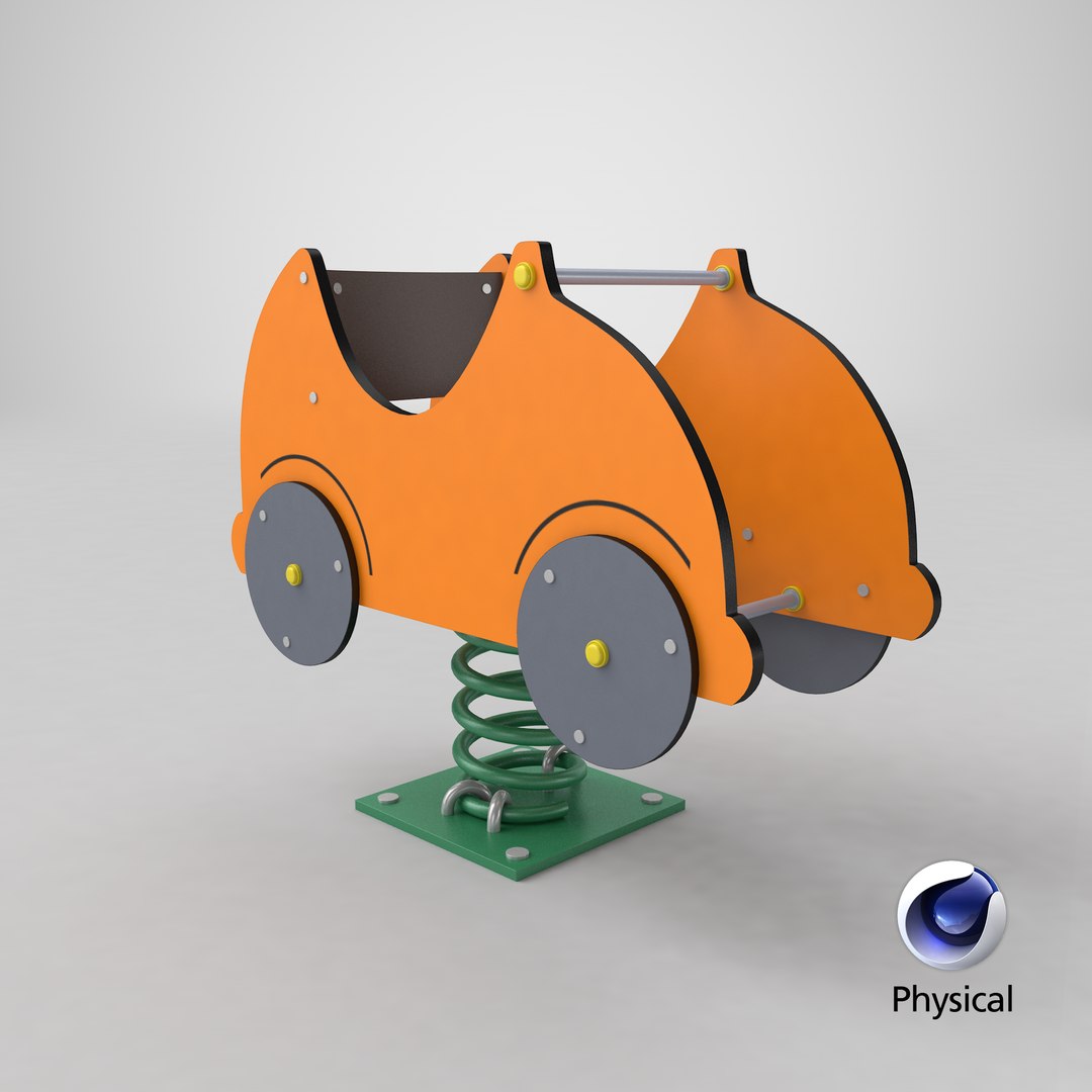 3D Playground Car Springer Ride 01 - TurboSquid 2145219