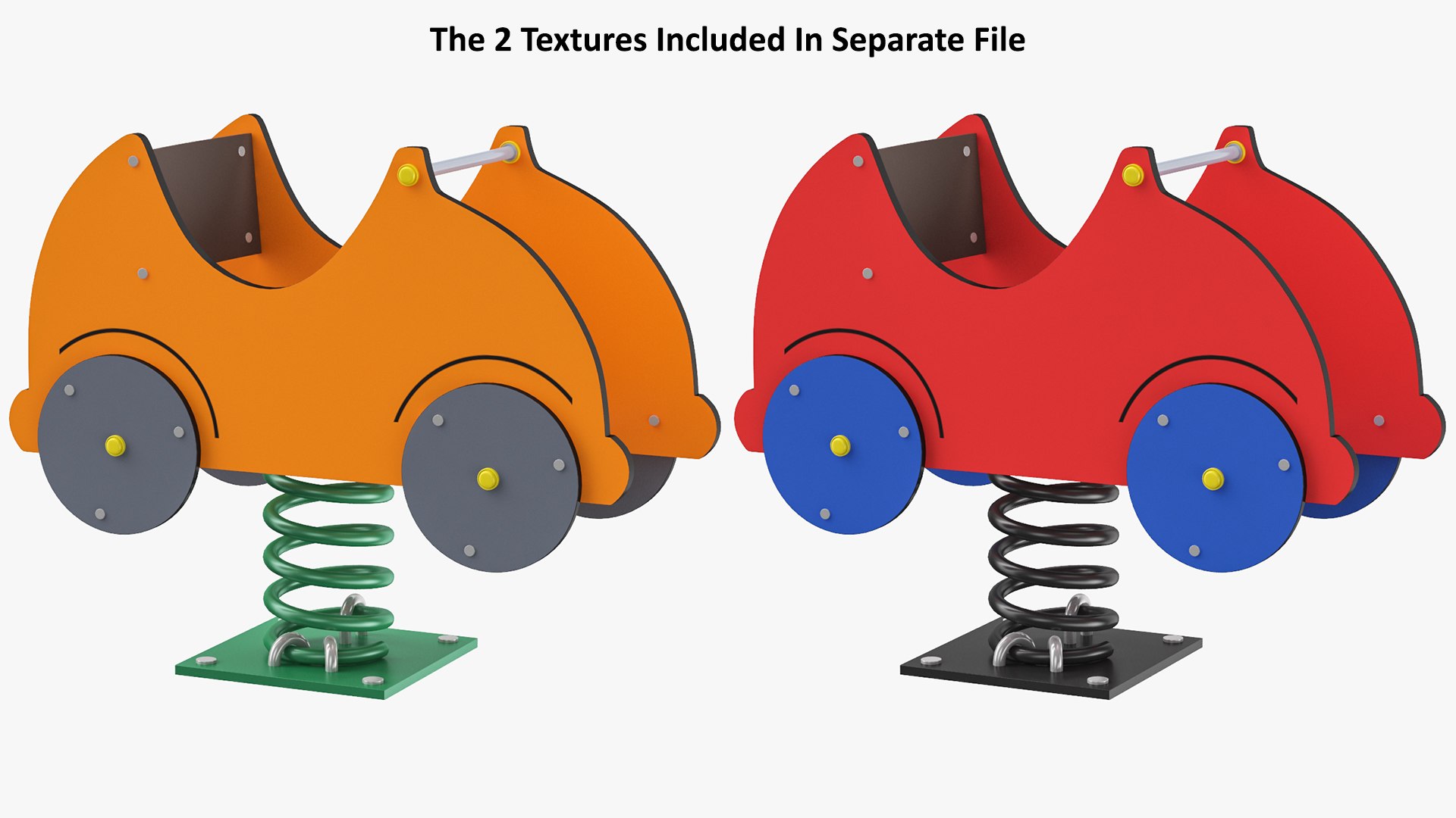 3D Playground Car Springer Ride 01 - TurboSquid 2145219