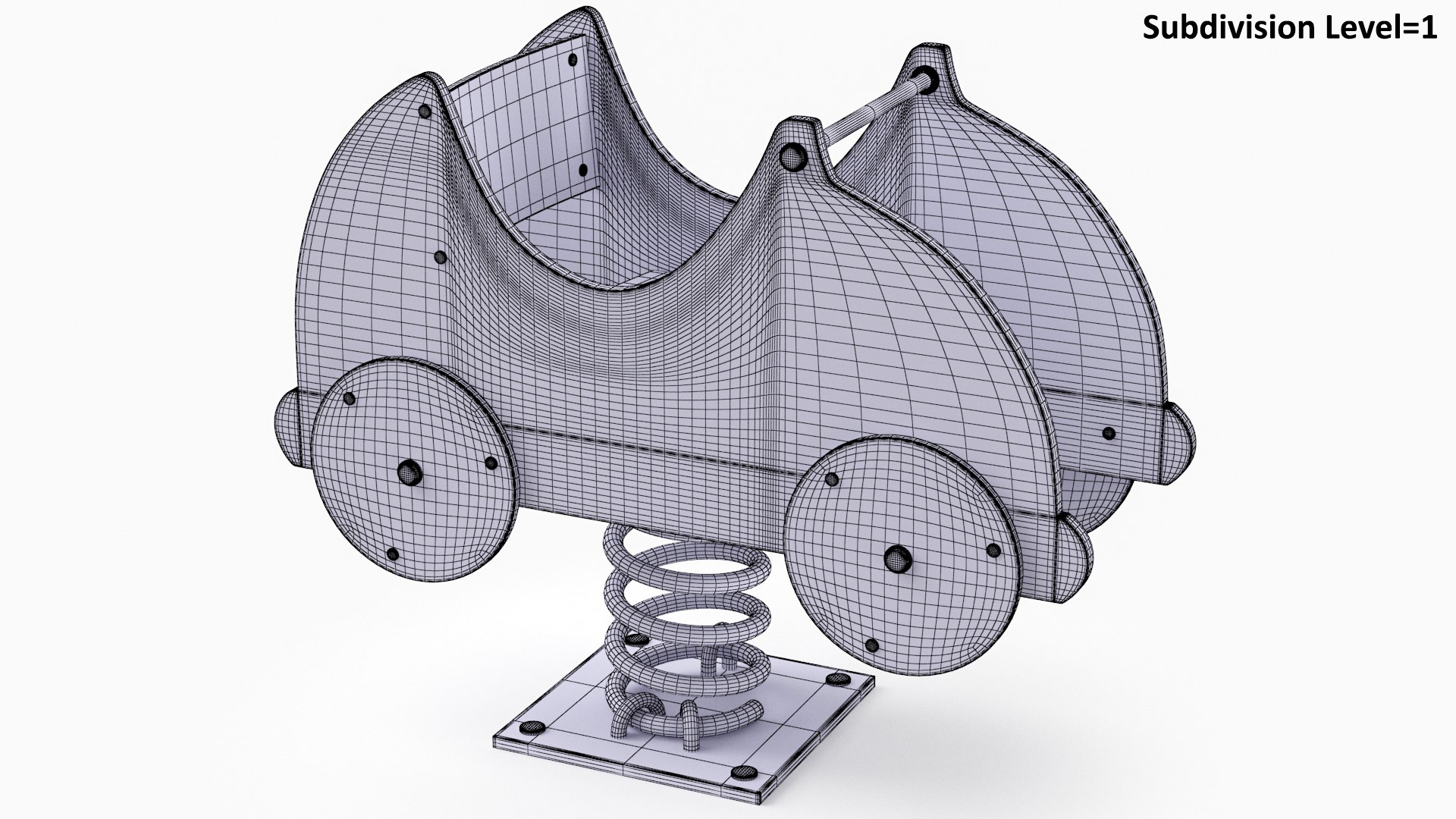 3D Playground Car Springer Ride 01 - TurboSquid 2145219