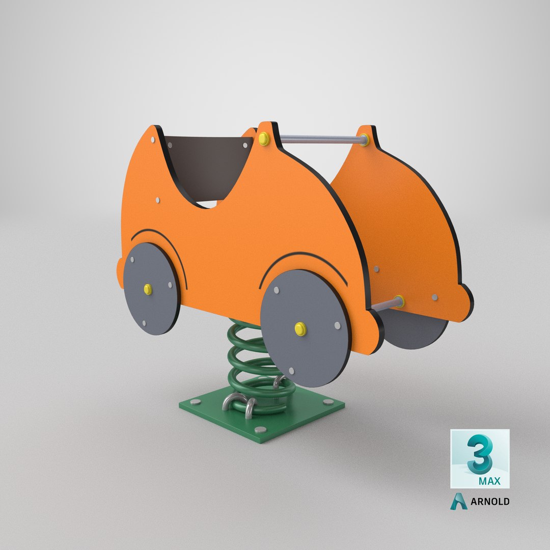 3D Playground Car Springer Ride 01 - TurboSquid 2145219