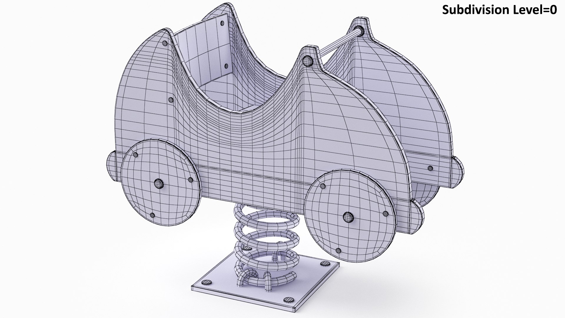 3D Playground Car Springer Ride 01 - TurboSquid 2145219