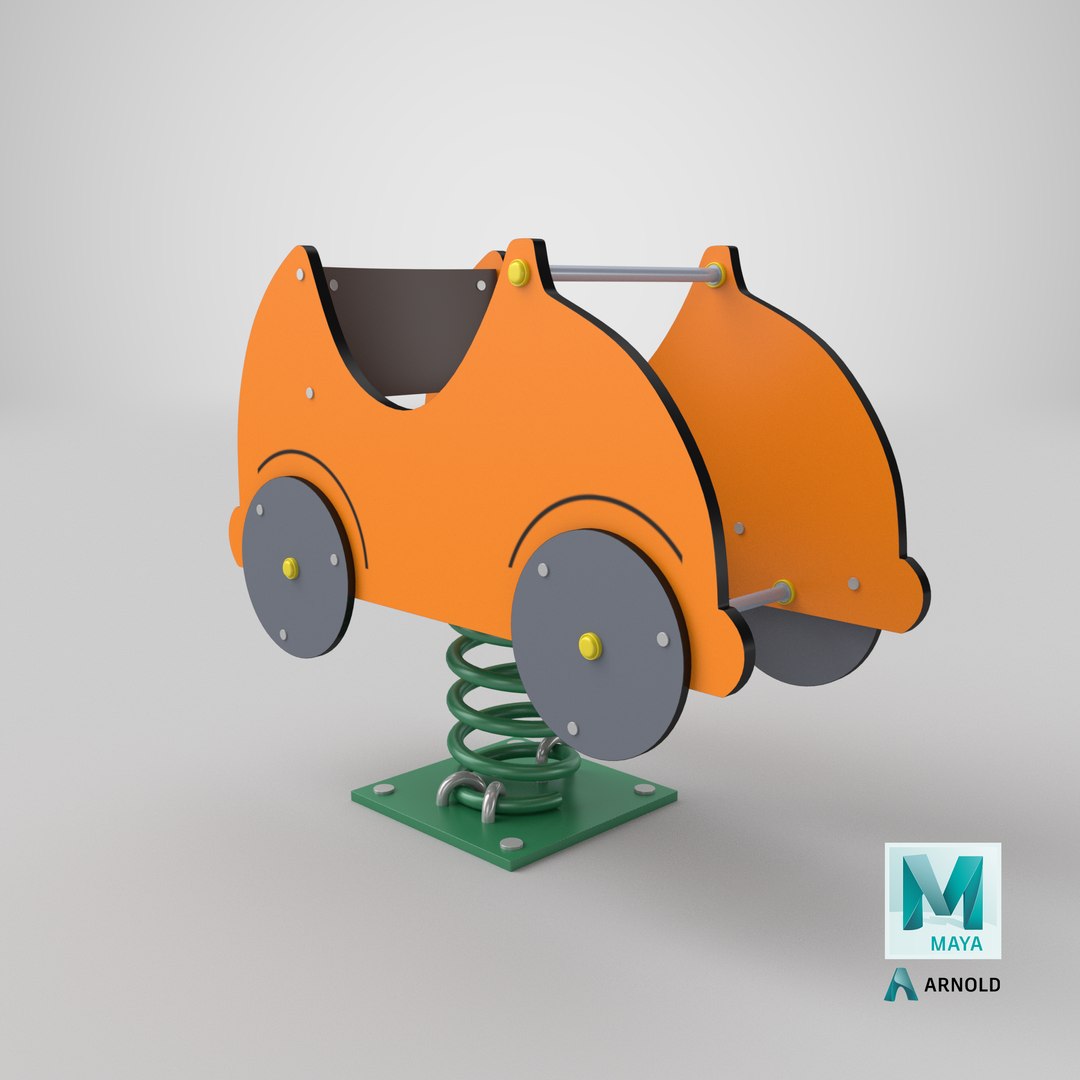 3D Playground Car Springer Ride 01 - TurboSquid 2145219