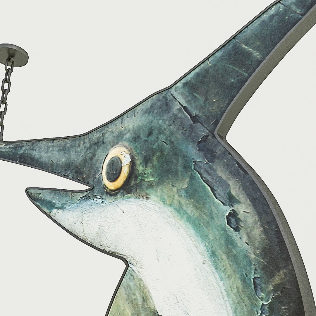Fish Restaurant Sign 3D Model - TurboSquid 1443340