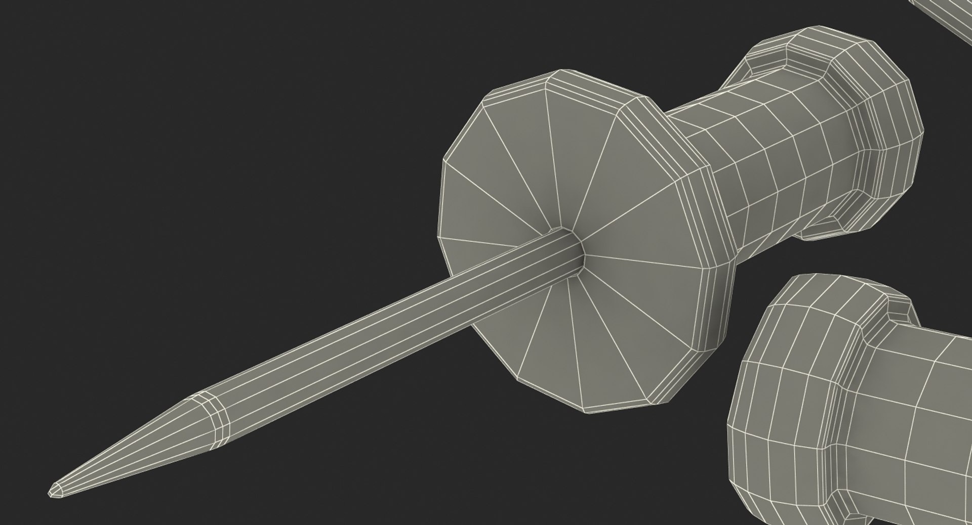 Metallic push pins 3D model - TurboSquid 1425076