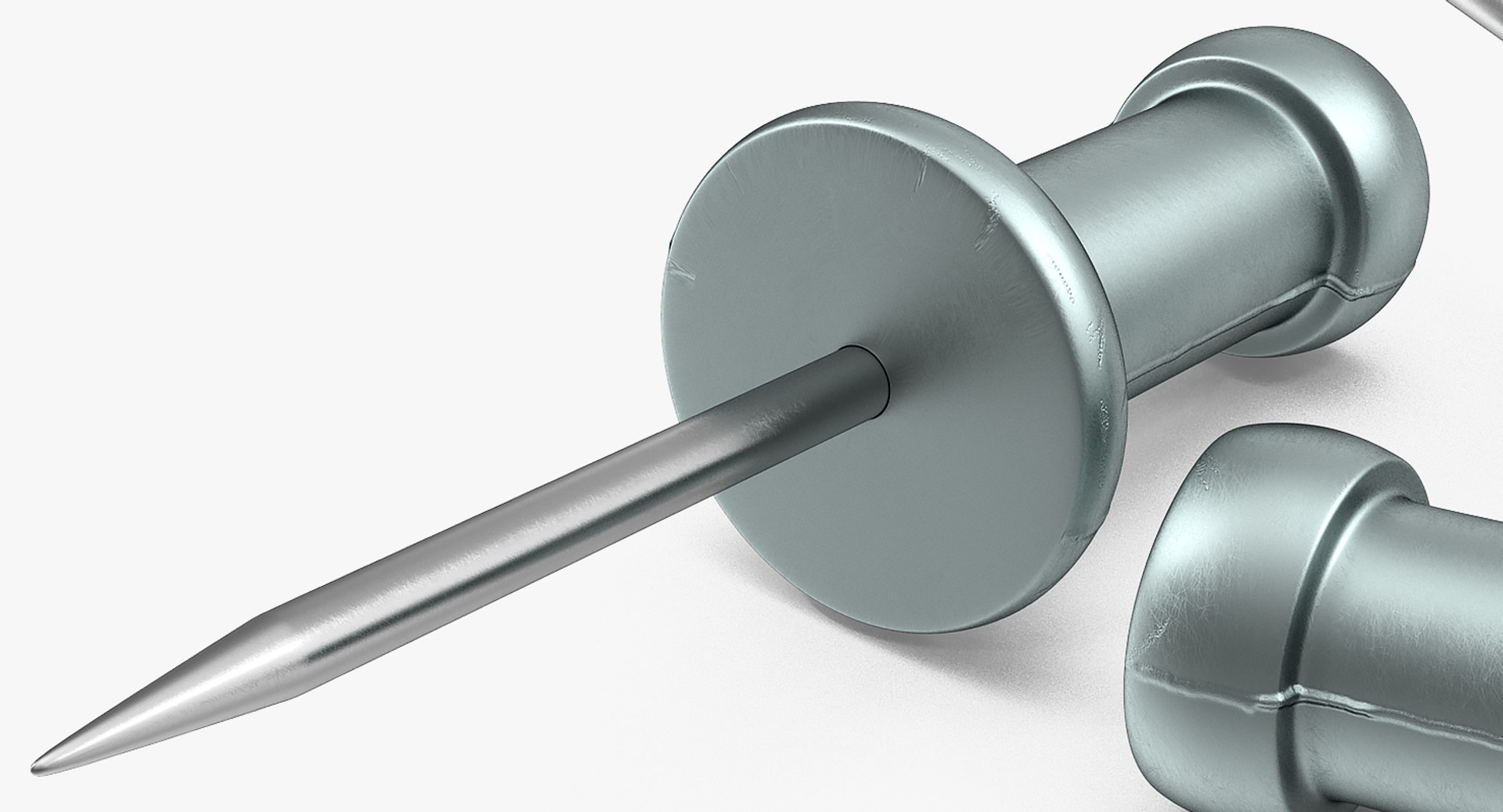 Metallic push pins 3D model - TurboSquid 1425076
