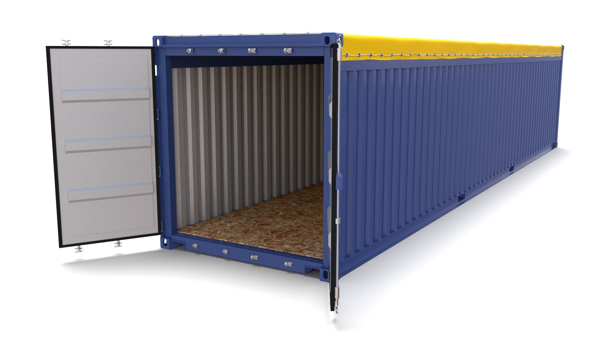 40ft Shipping Container Open Model - TurboSquid 1324637