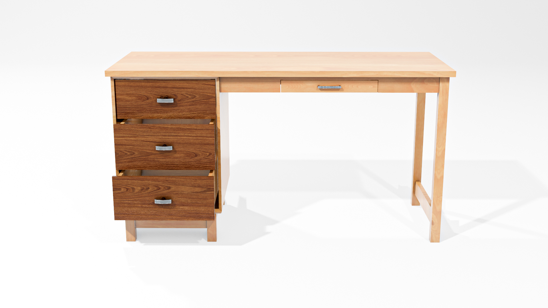 3D model Traditional Light Wood Home Desk VR-Ready - TurboSquid 2092981