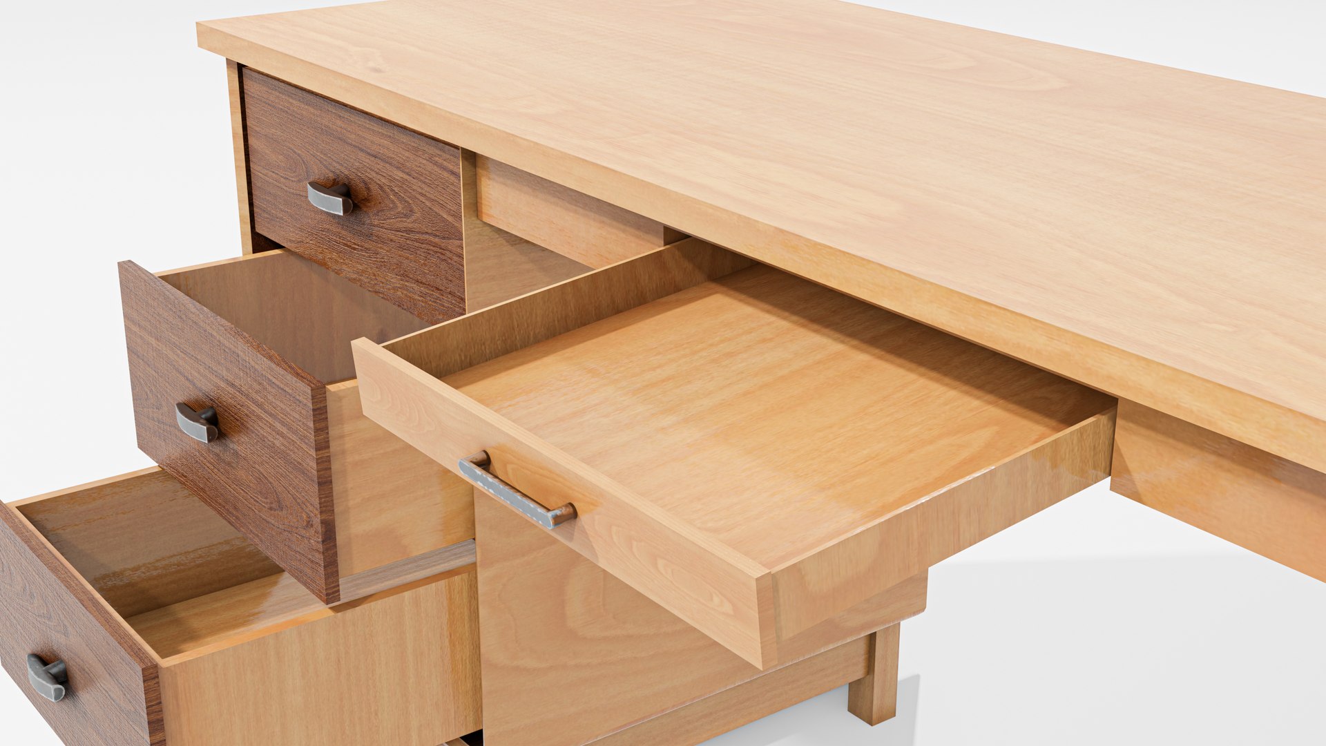 3D model Traditional Light Wood Home Desk VR-Ready - TurboSquid 2092981