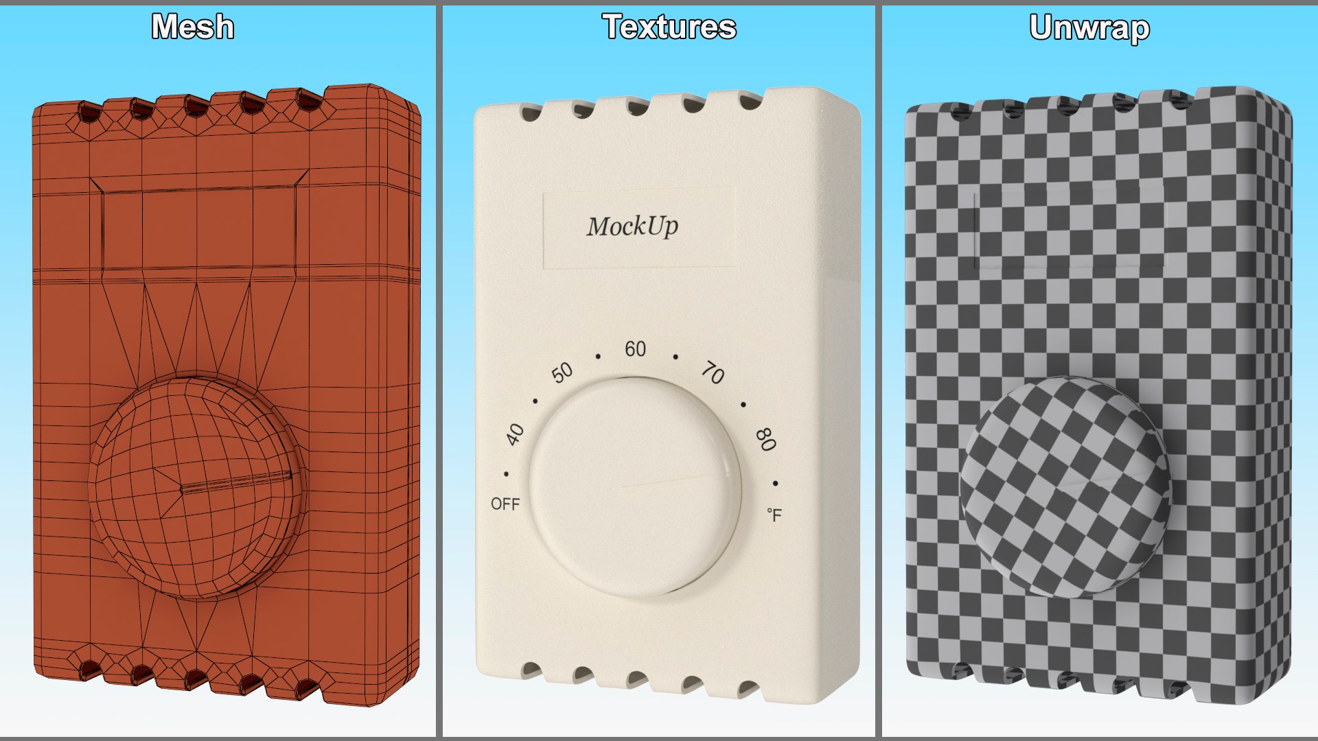 Thermostat Mockup 3D Model - TurboSquid 2279899