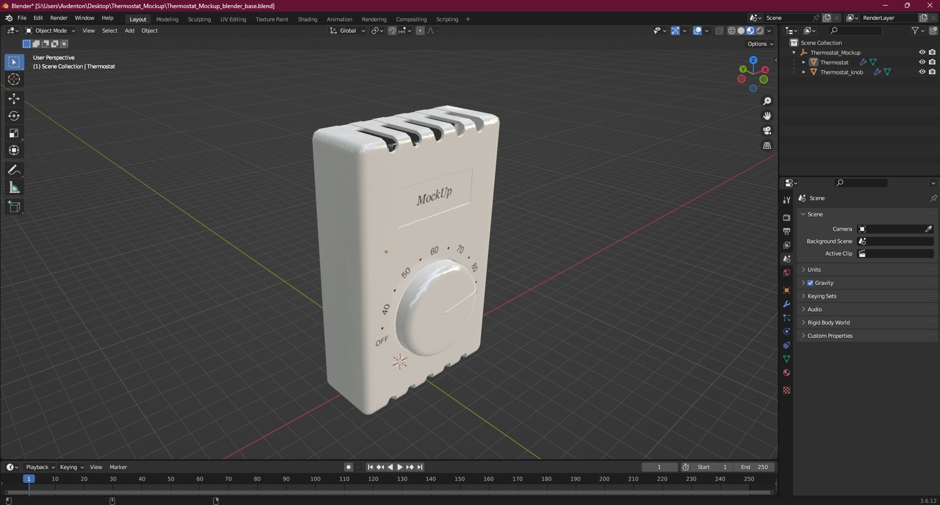 Thermostat Mockup 3D Model - TurboSquid 2279899