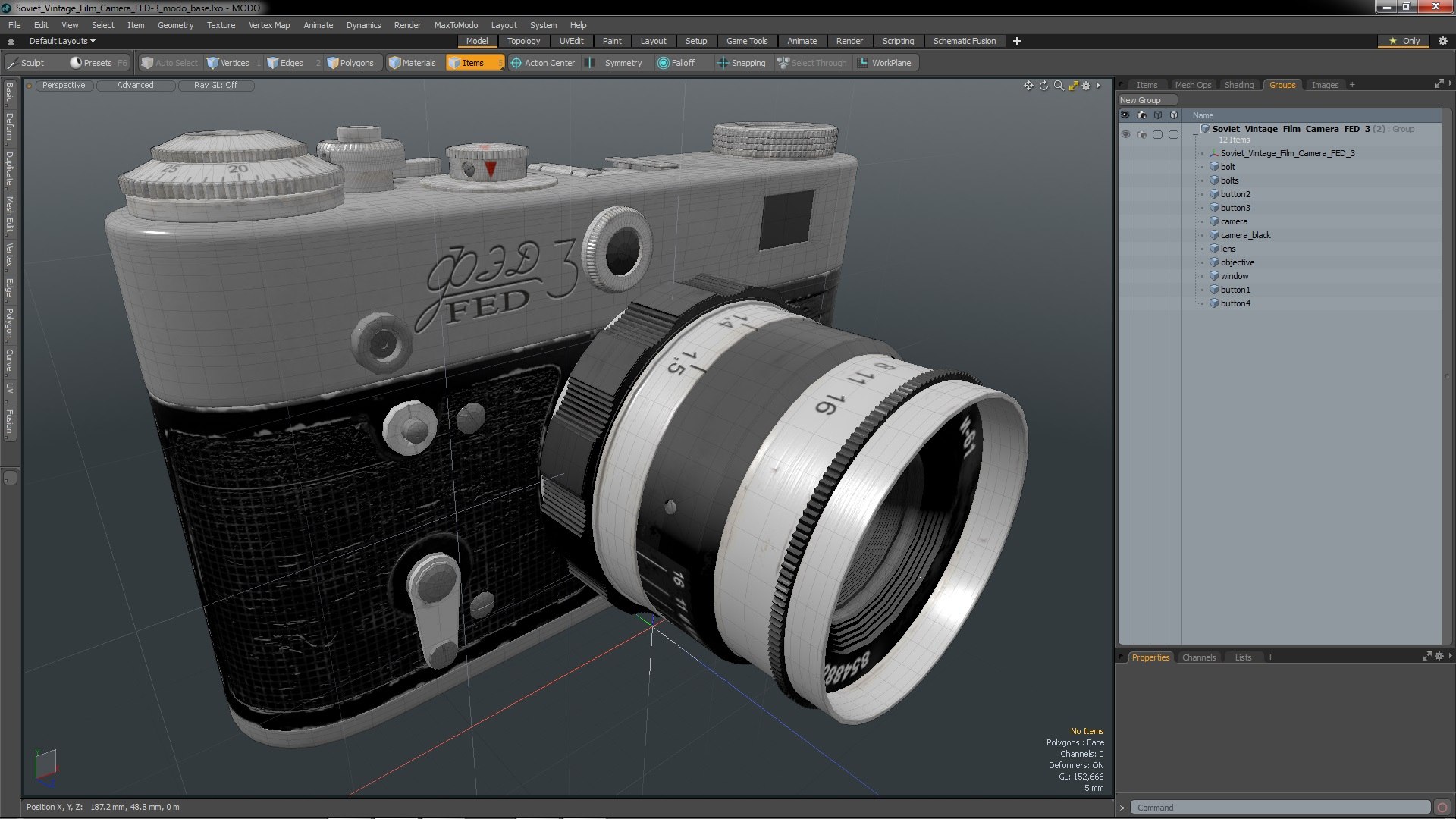Soviet Vintage Film Camera FED-3 Model - TurboSquid 2137114