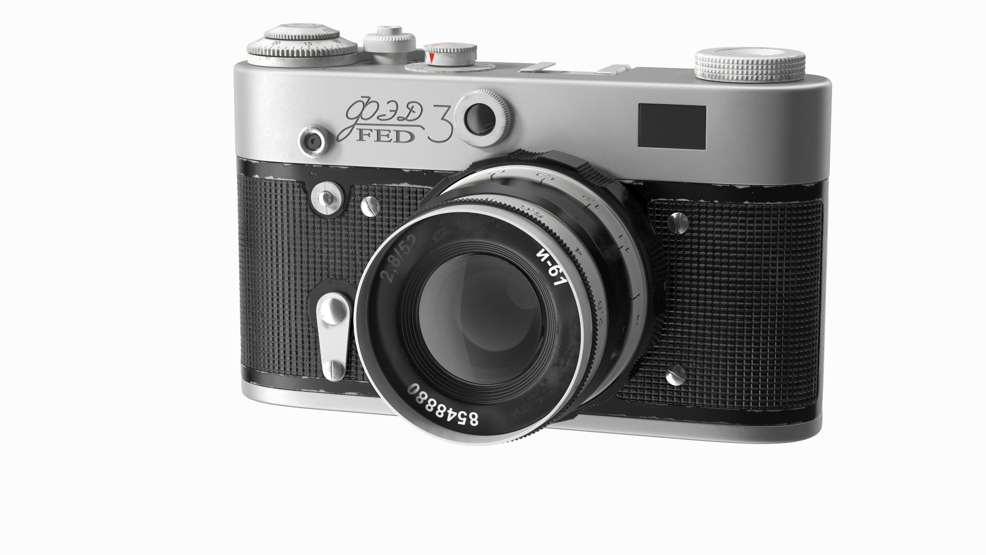 Soviet Vintage Film Camera FED-3 Model - TurboSquid 2137114