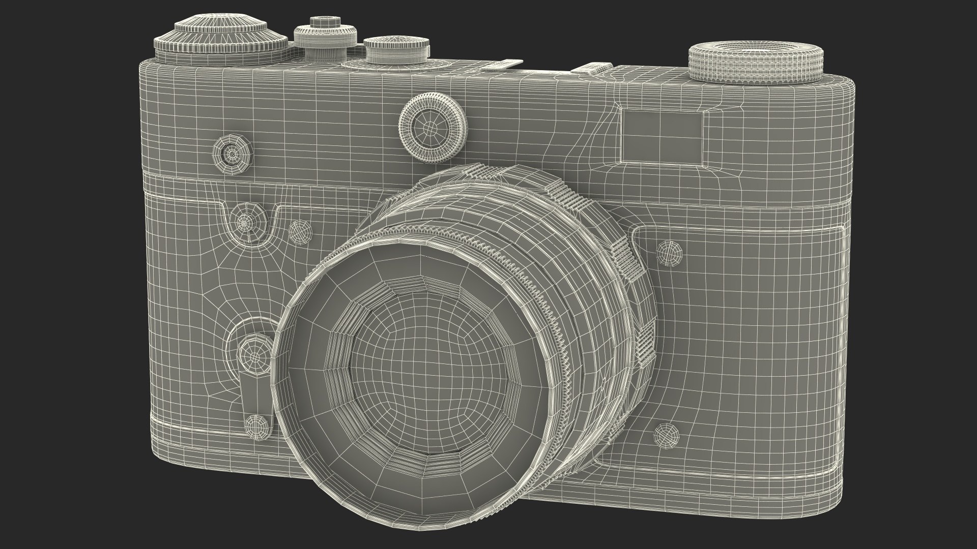 Soviet Vintage Film Camera FED-3 Model - TurboSquid 2137114