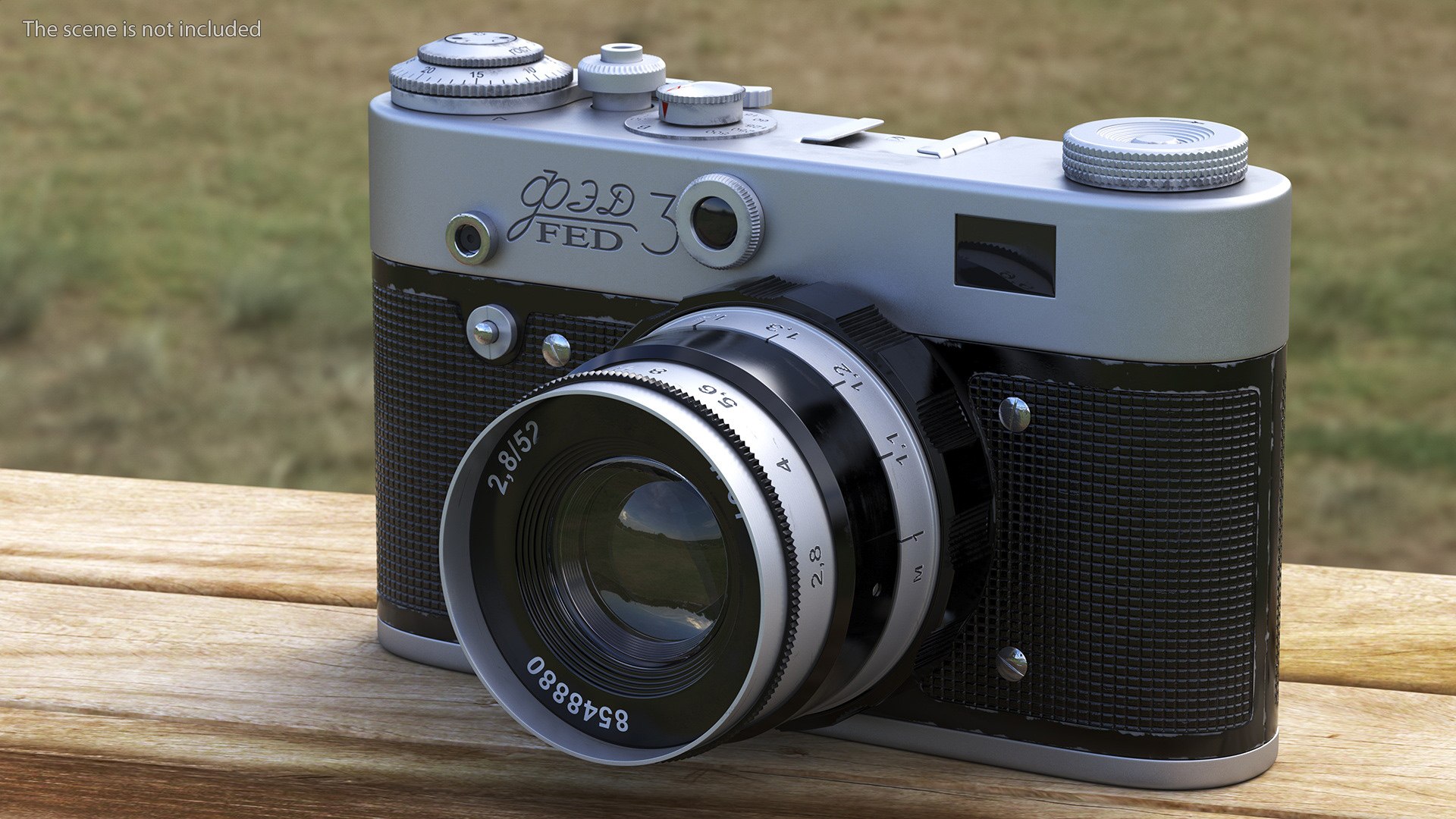 Soviet Vintage Film Camera FED-3 Model - TurboSquid 2137114