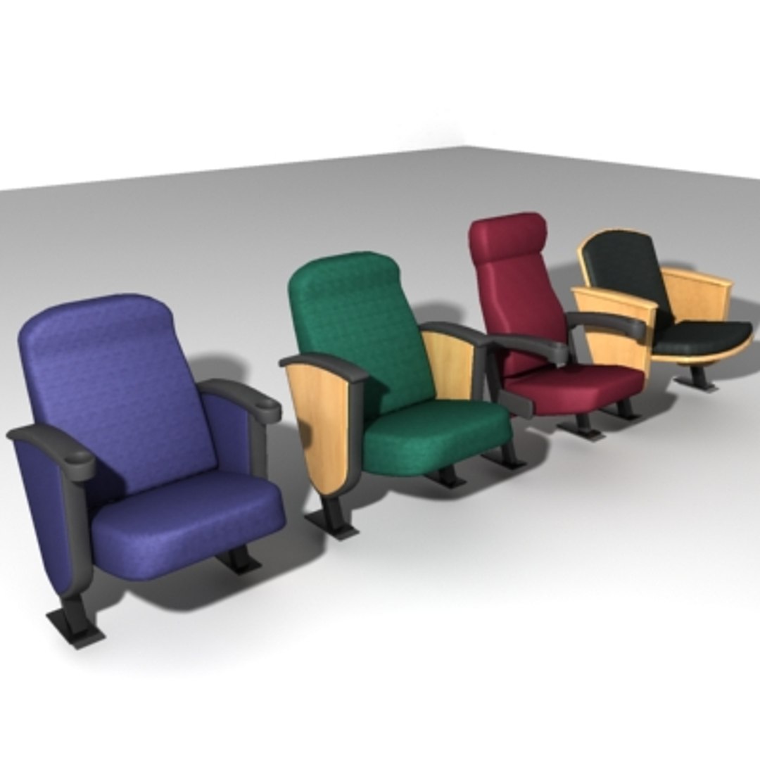Court Movie Theater Chairs 3d Model