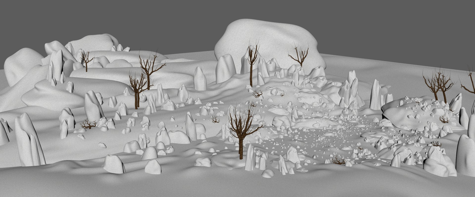 Snow Cartoon 3D Model - TurboSquid 1245342