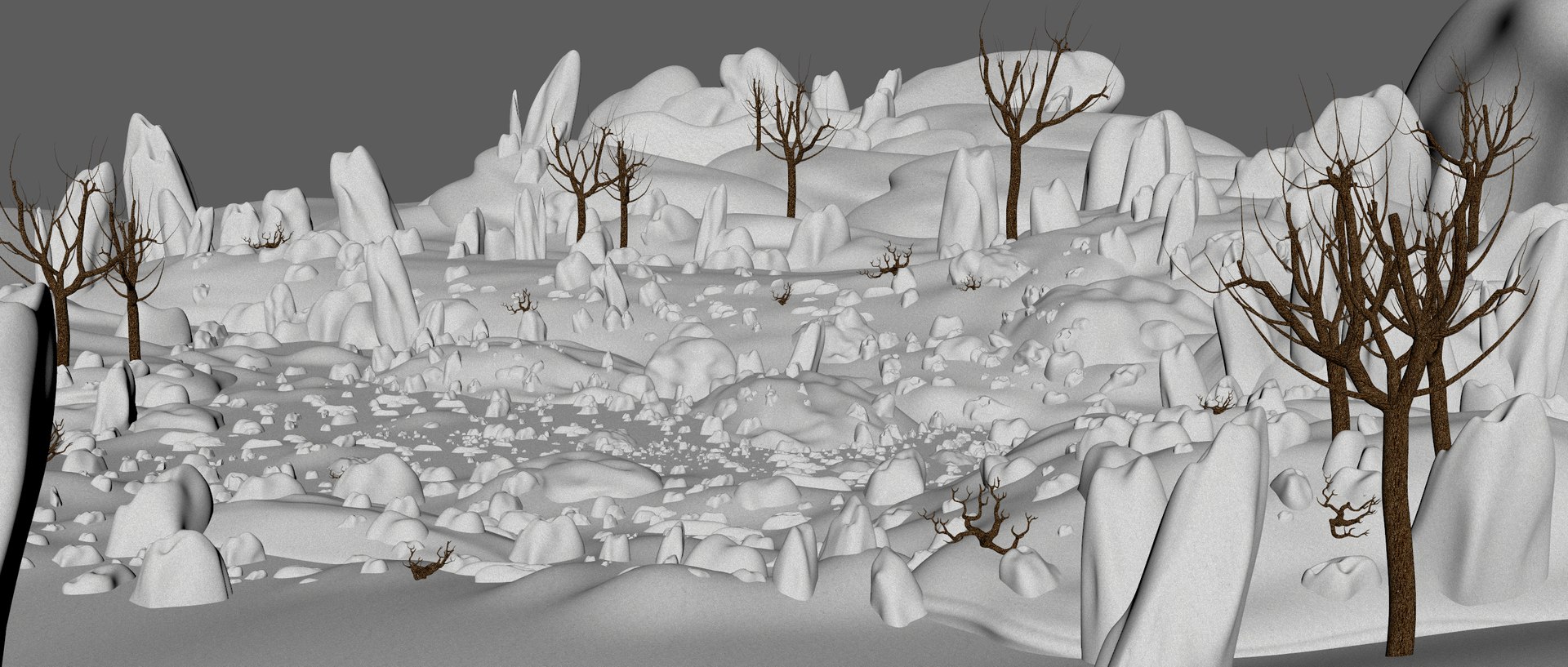 Snow Cartoon 3D Model - TurboSquid 1245342