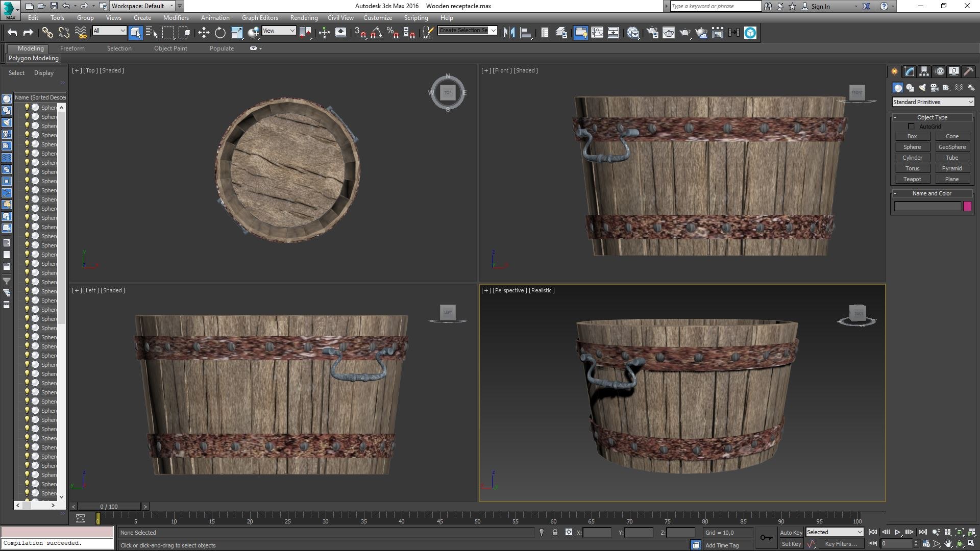 3D Wooden Receptacle Model - TurboSquid 2338136