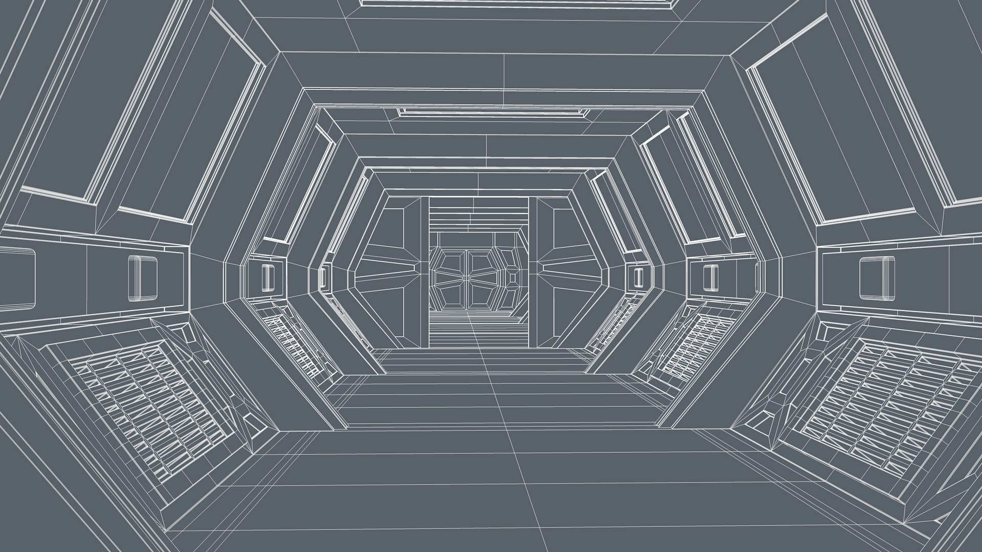 Sci Fi Corridor 3D Model - TurboSquid 2201407