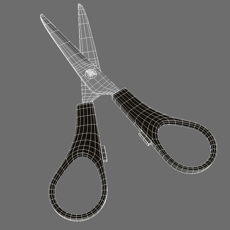 3d model scissors modelled