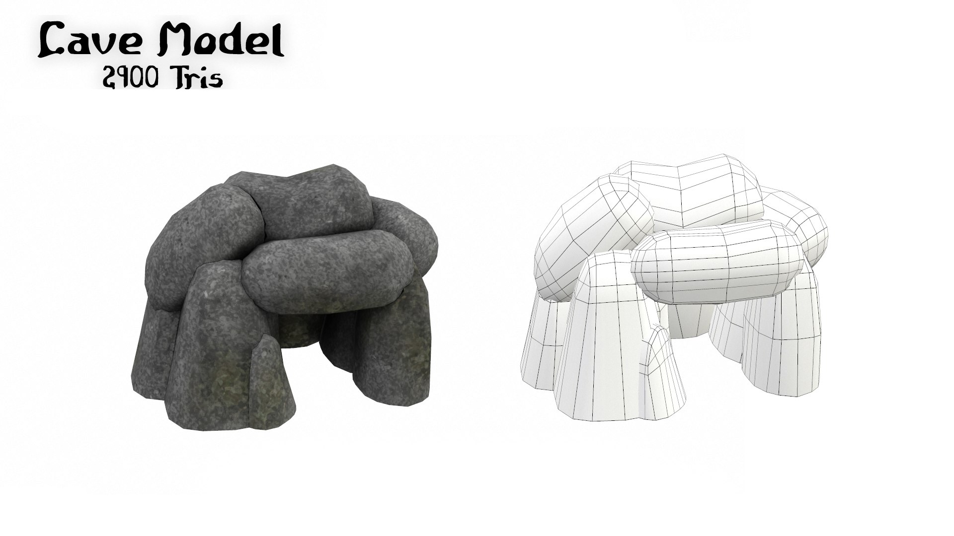 3D Low Poly Cave - Game Ready - TurboSquid 1977637