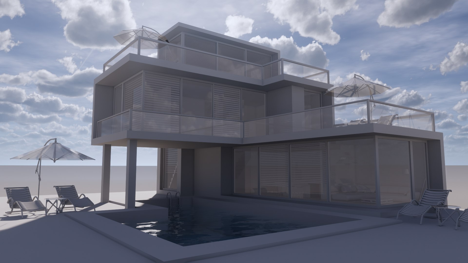 3D Modern Contemporary Villa Model - TurboSquid 1510761