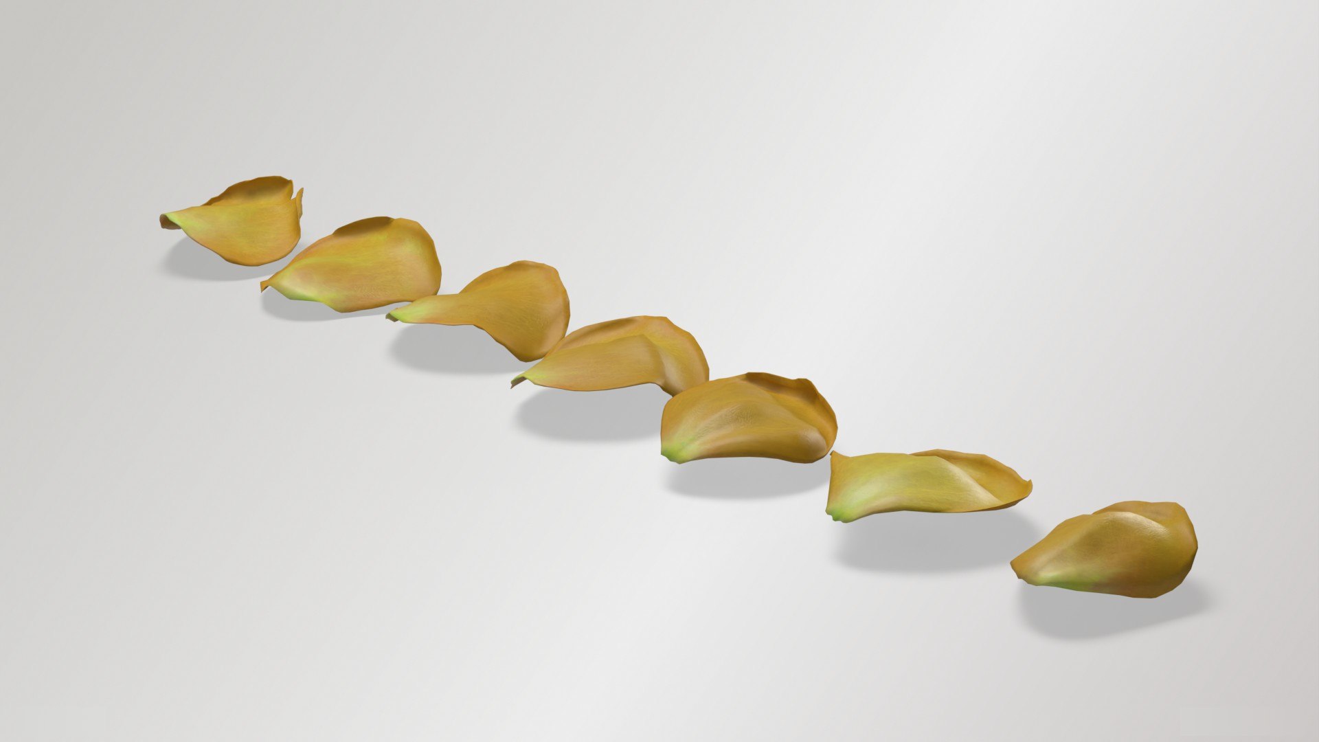 3D Yellow Rose Petals Model - TurboSquid 2265886