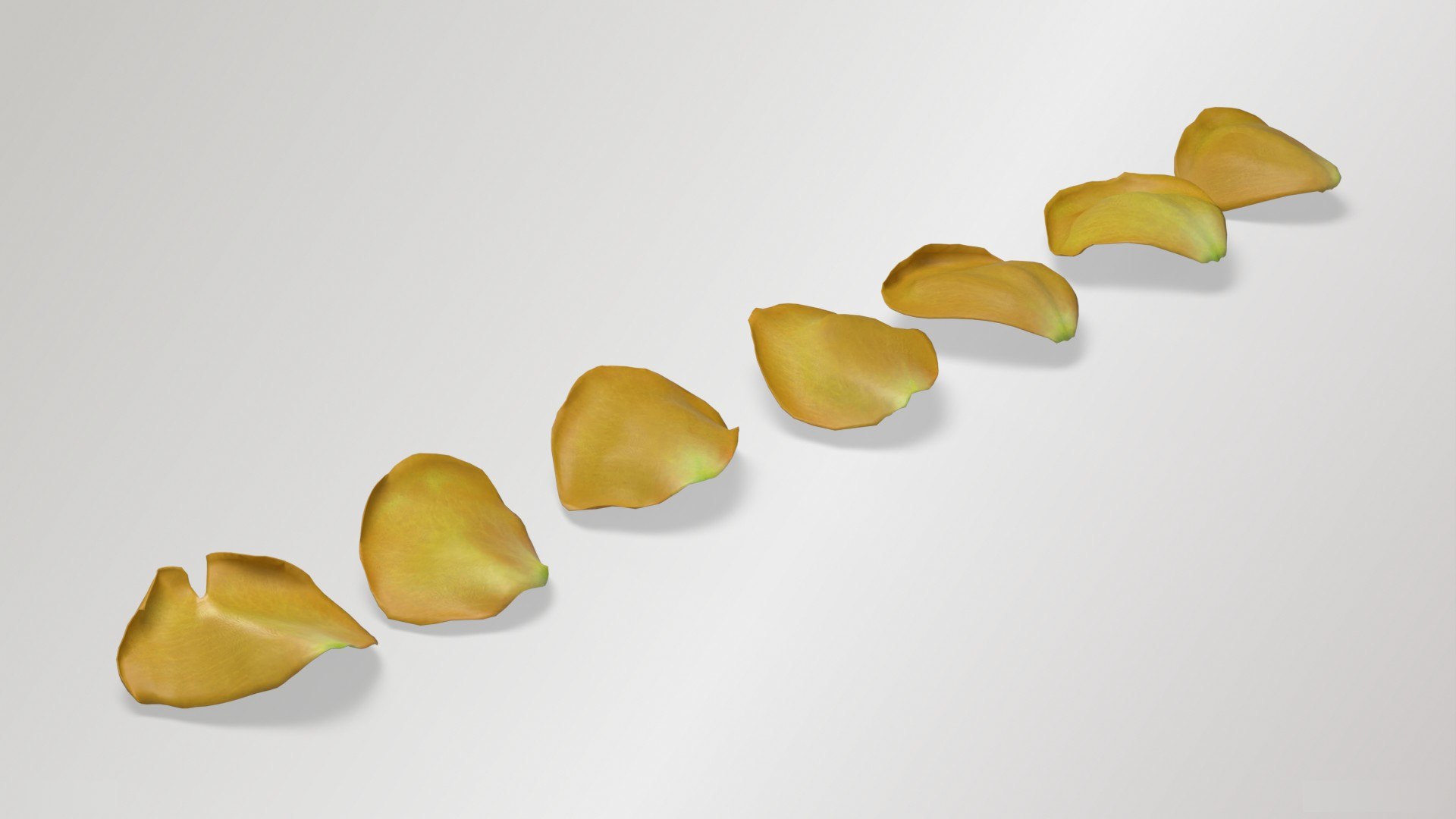 3D Yellow Rose Petals Model - TurboSquid 2265886