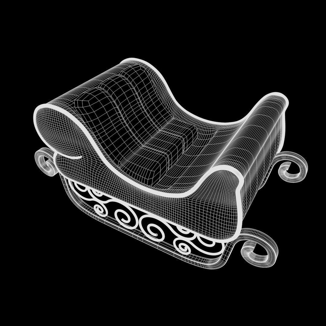 3d Model Christmas Sleigh