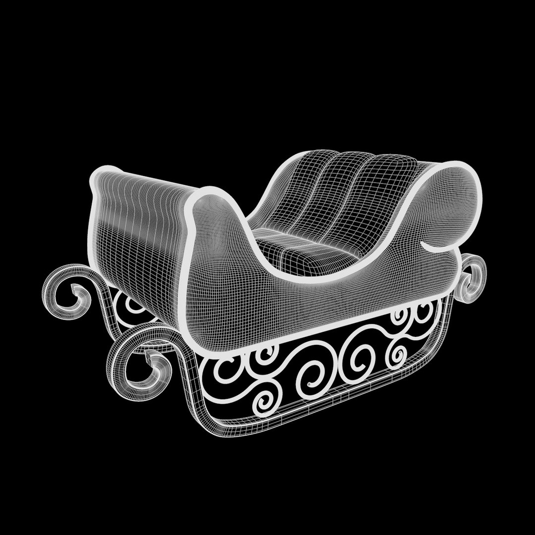 3d Model Christmas Sleigh