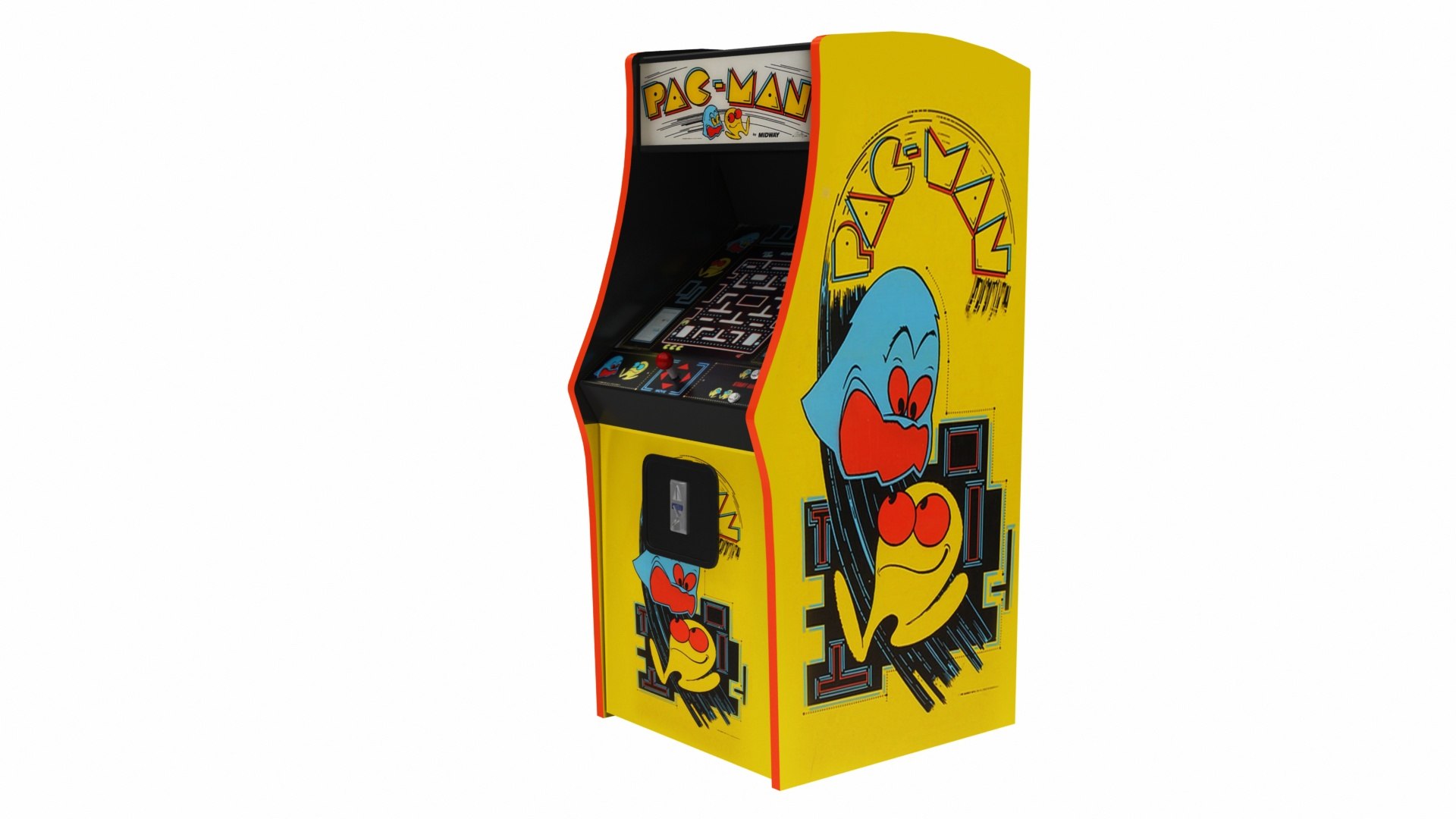Pacman Command Arcade Machine 3D Model - TurboSquid 1502054