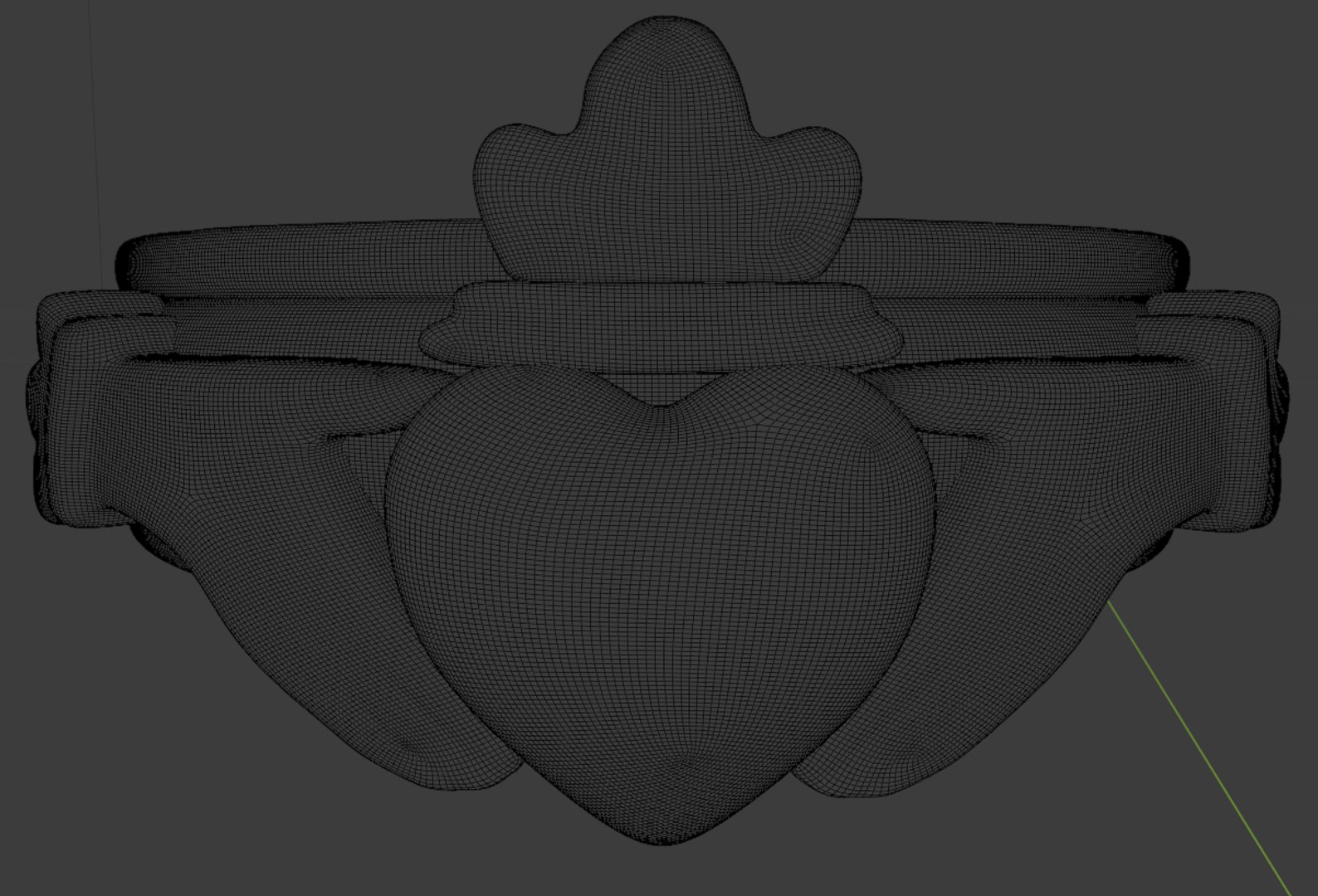 3D Ancient Iron Claddagh Ring - TurboSquid 1884687