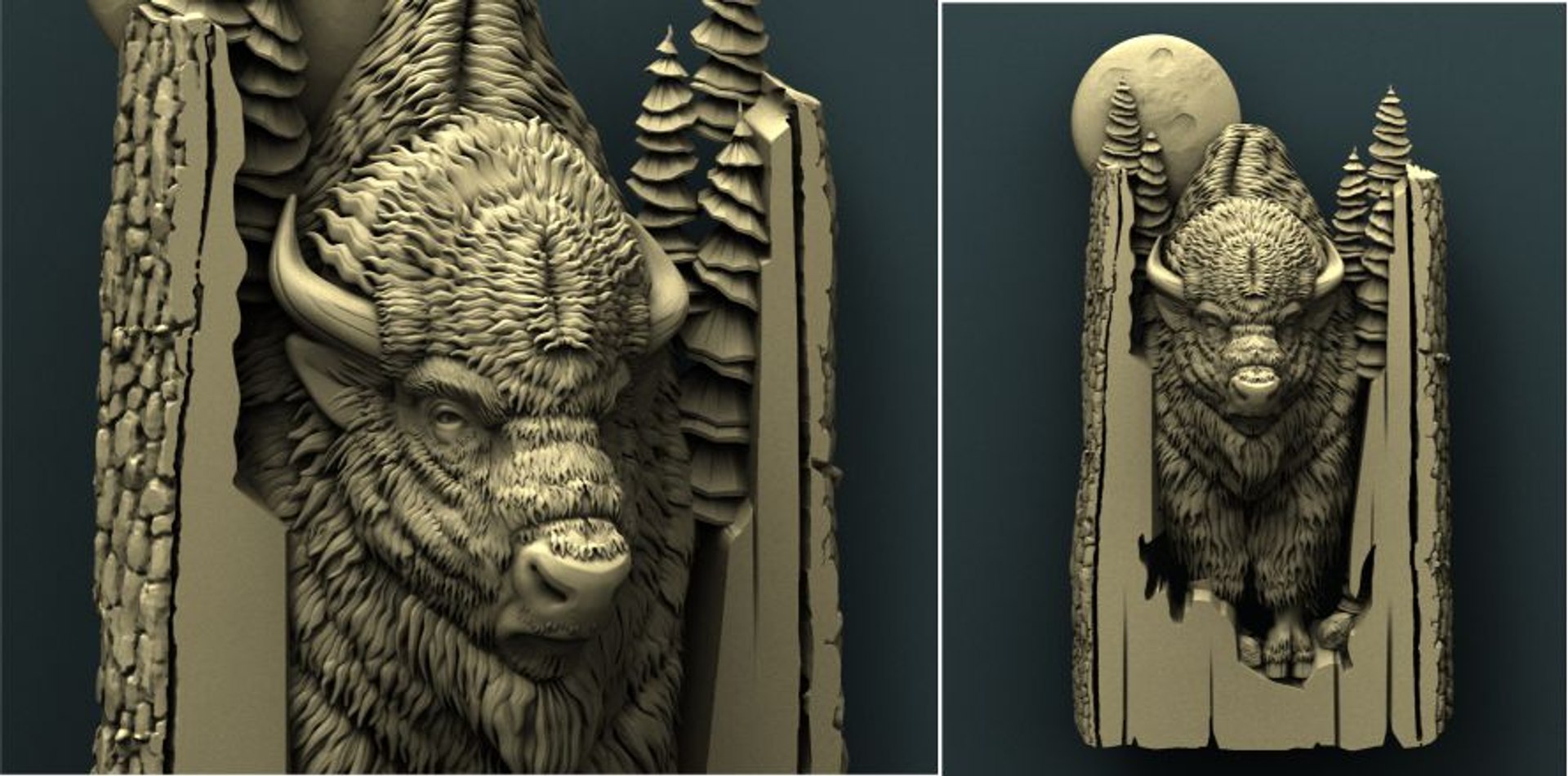 3D bison cnc - TurboSquid 1320473