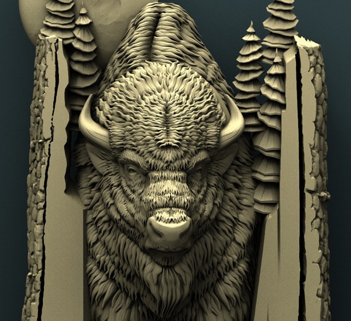 3D bison cnc - TurboSquid 1320473