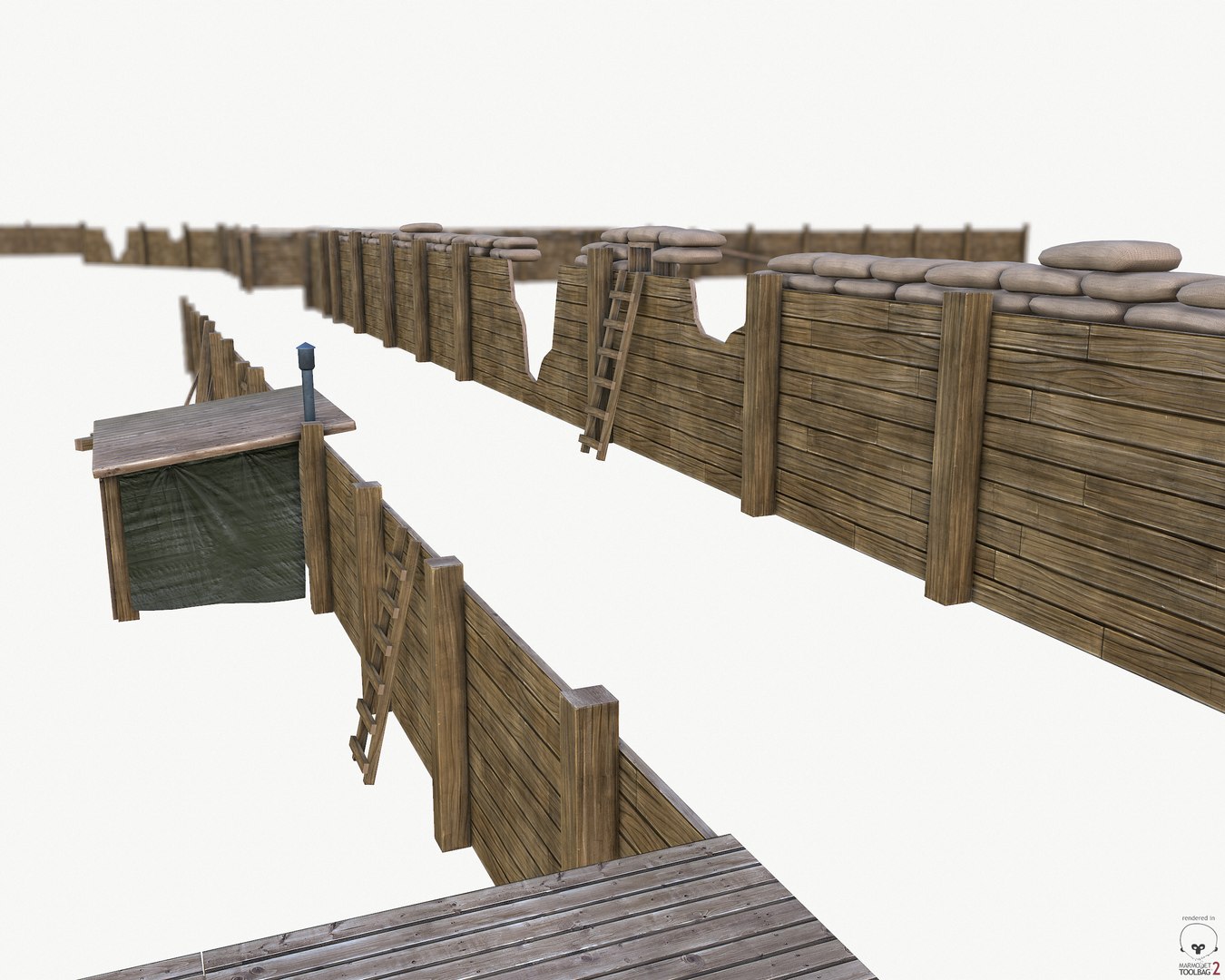 Trench War 3D - TurboSquid 1225813