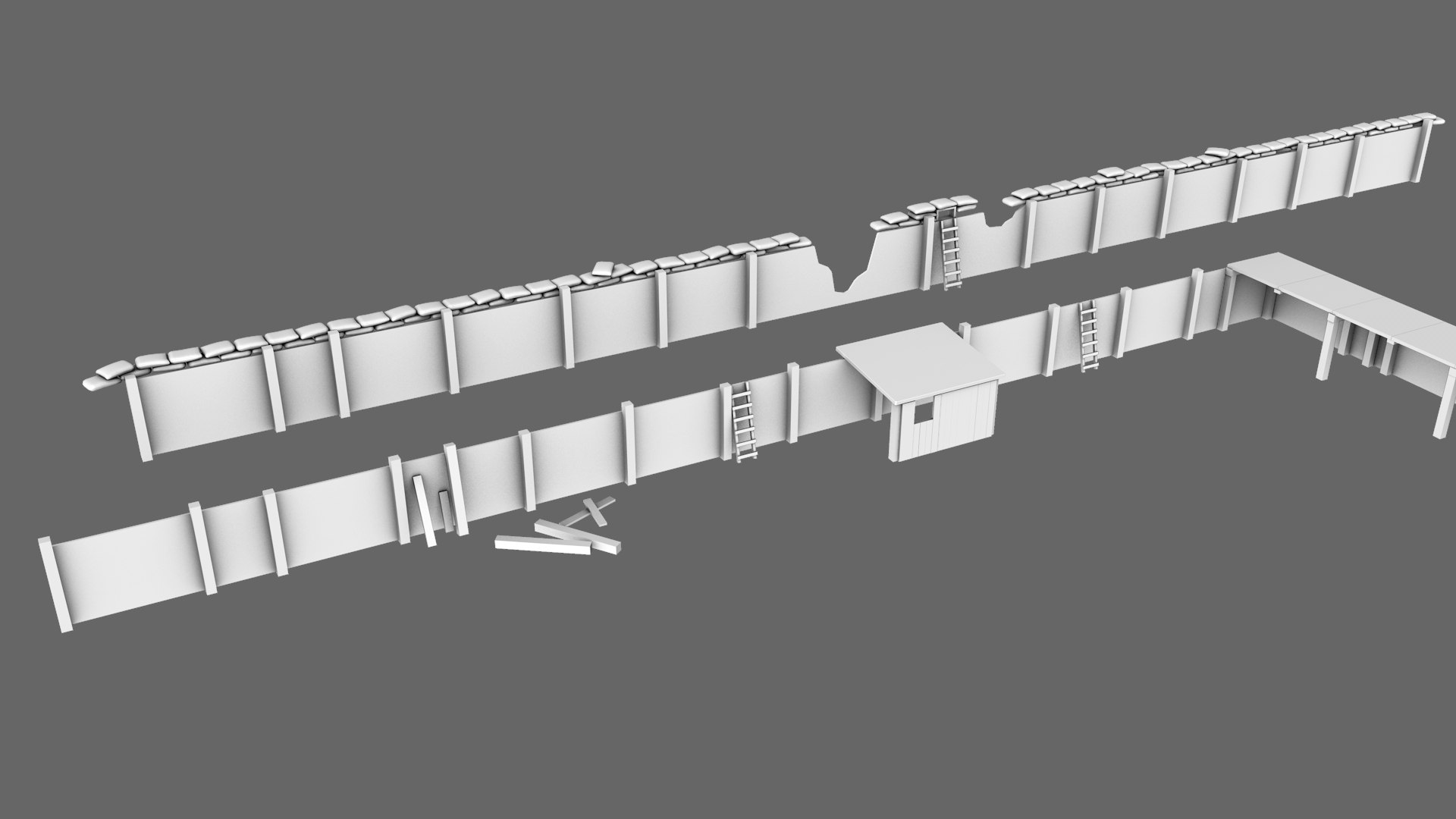 Trench War 3D - TurboSquid 1225813