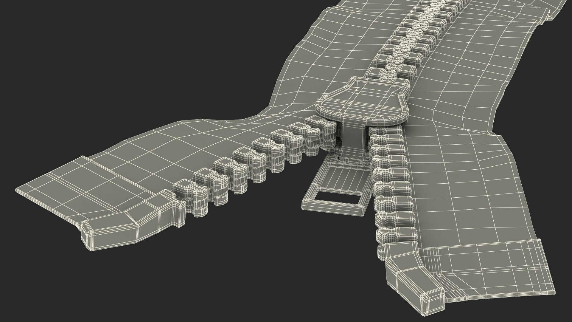 Two Way Zipper Opened Red Model - TurboSquid 1793870