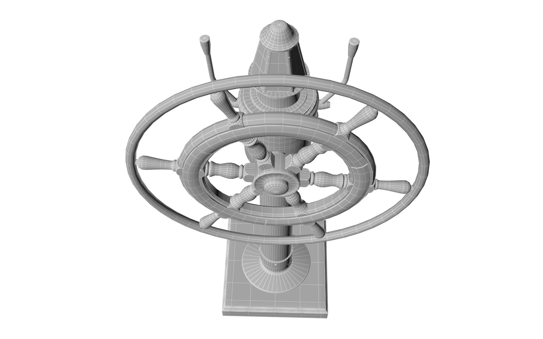 3D Model Ship Wheel And Binacle - TurboSquid 2030297