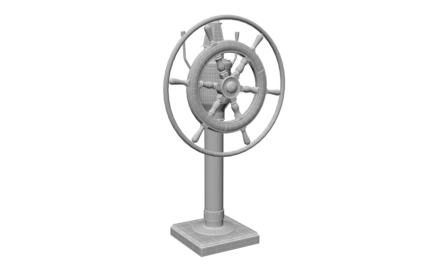 3D Model Ship Wheel And Binacle - TurboSquid 2030297