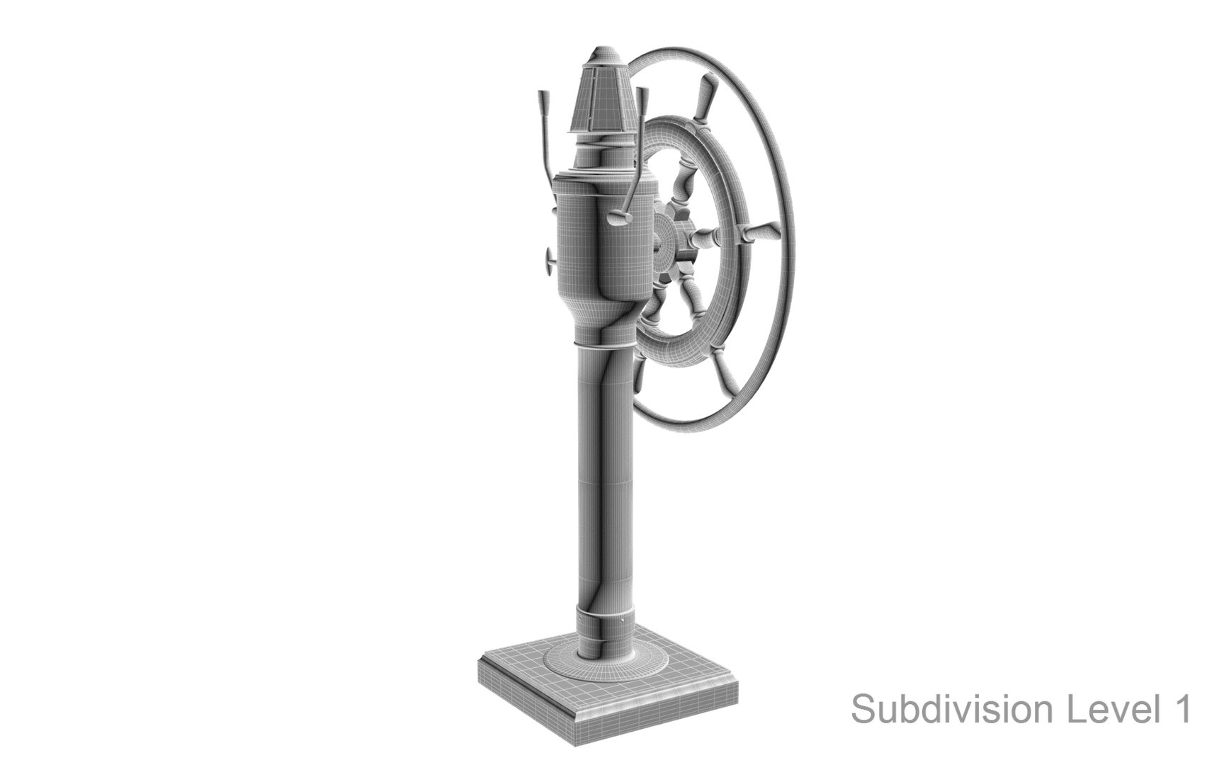 3D Model Ship Wheel And Binacle - TurboSquid 2030297