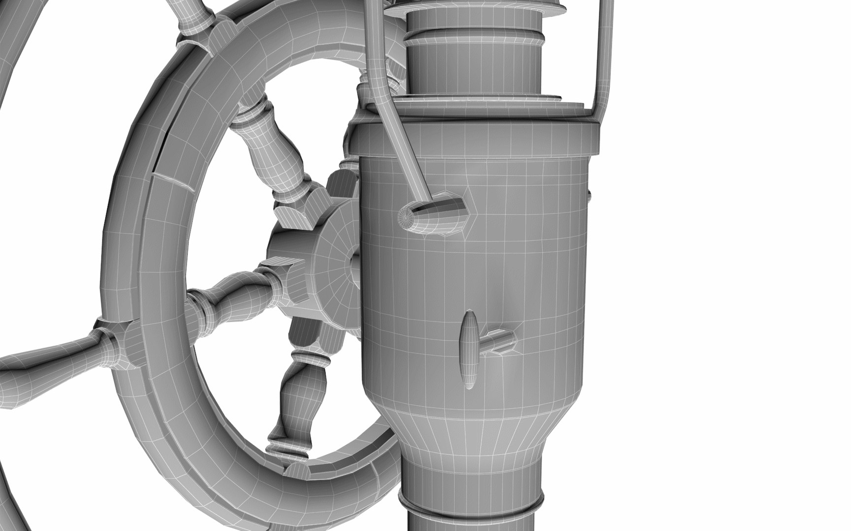 3D Model Ship Wheel And Binacle - TurboSquid 2030297