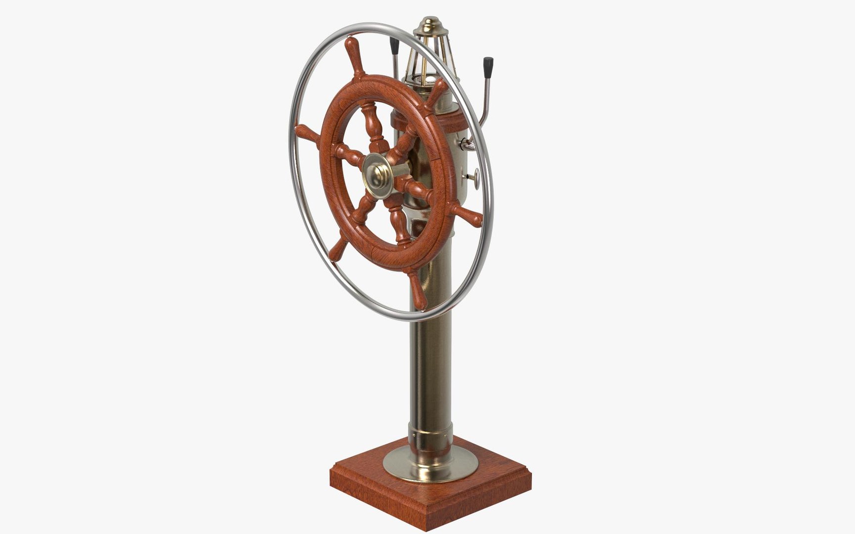 3D Model Ship Wheel And Binacle - TurboSquid 2030297